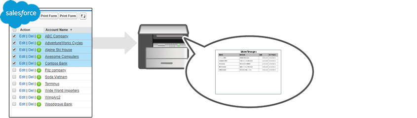 Print forms from a printer